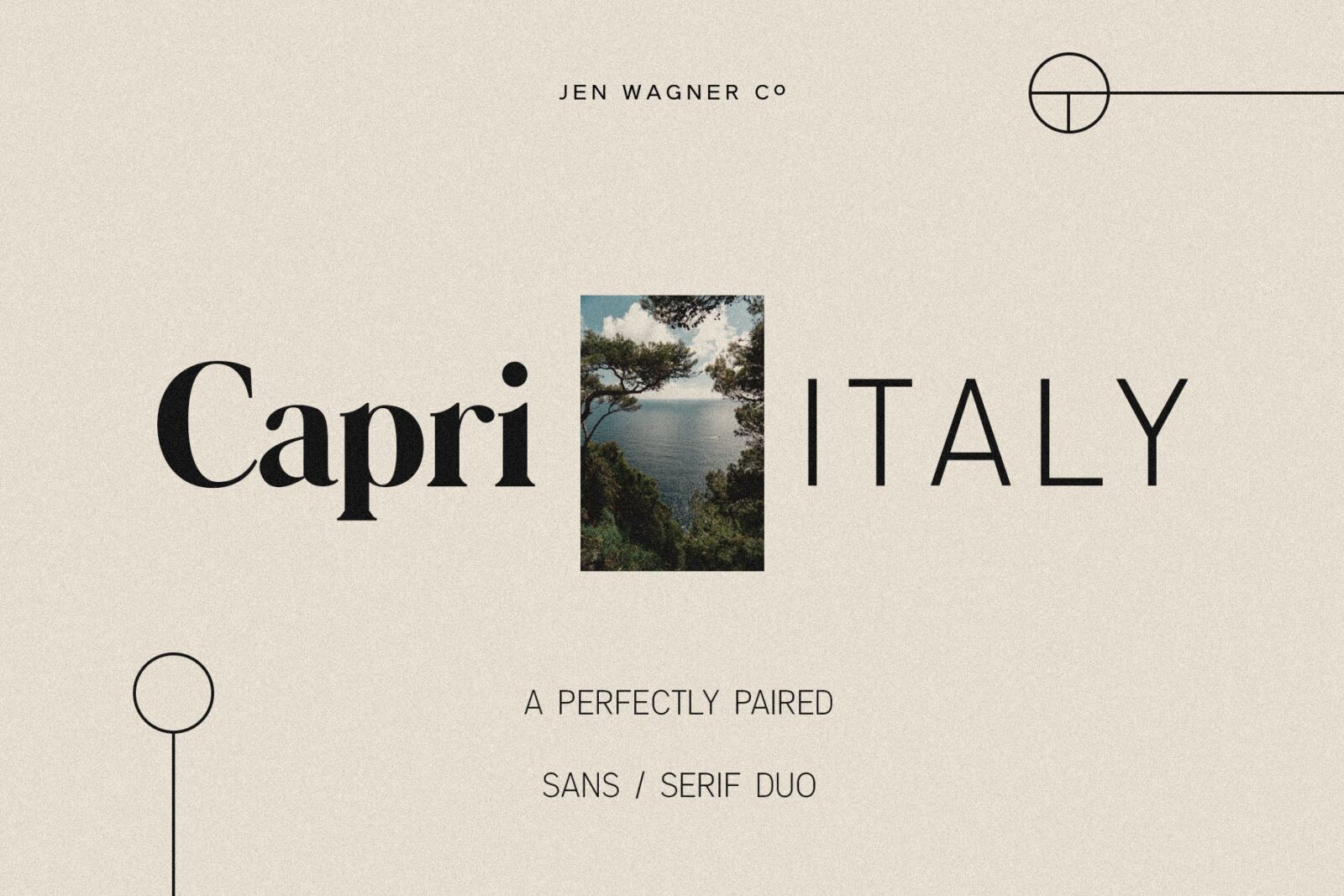 Capri Font Duo w/ 6 Free Logos | Jen Wagner Co