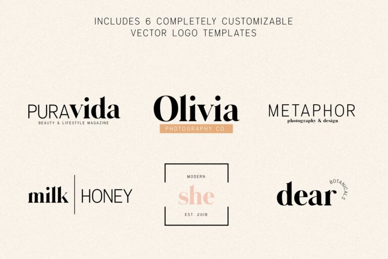 Capri Font Duo w/ 6 Free Logos | Jen Wagner Co